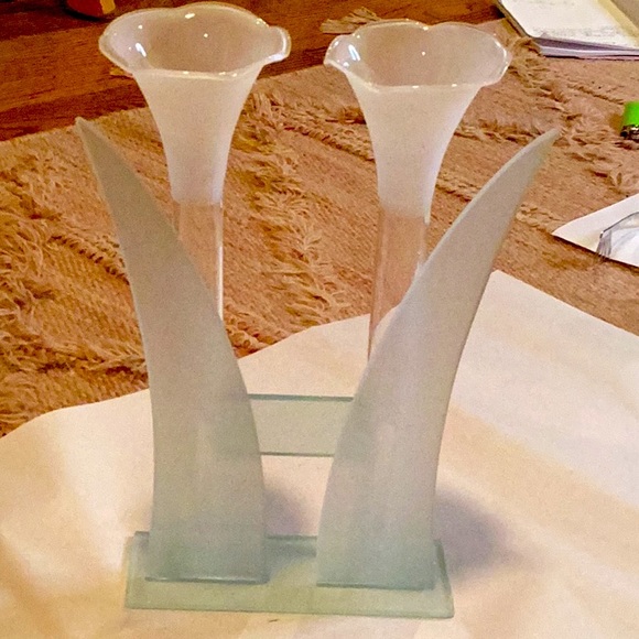 CG GLASS | Art | Vintage Cg Cressida Glass Double Bud Vase | Poshmark
